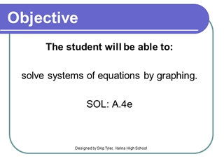 Solve Systems by Graphing - powerpoint free download